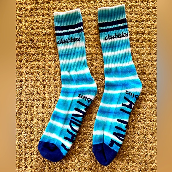 chubbies | Underwear & Socks | Chubbies Blue Tie Dye Socks Nwt | Poshmark
